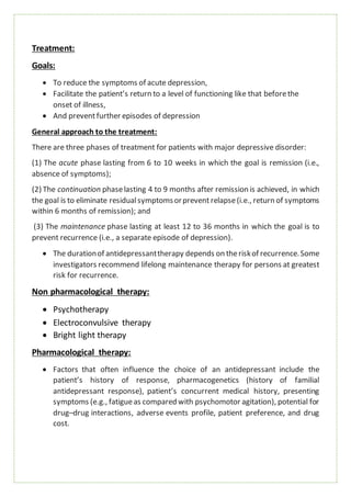 Major depressive disorder | DOCX