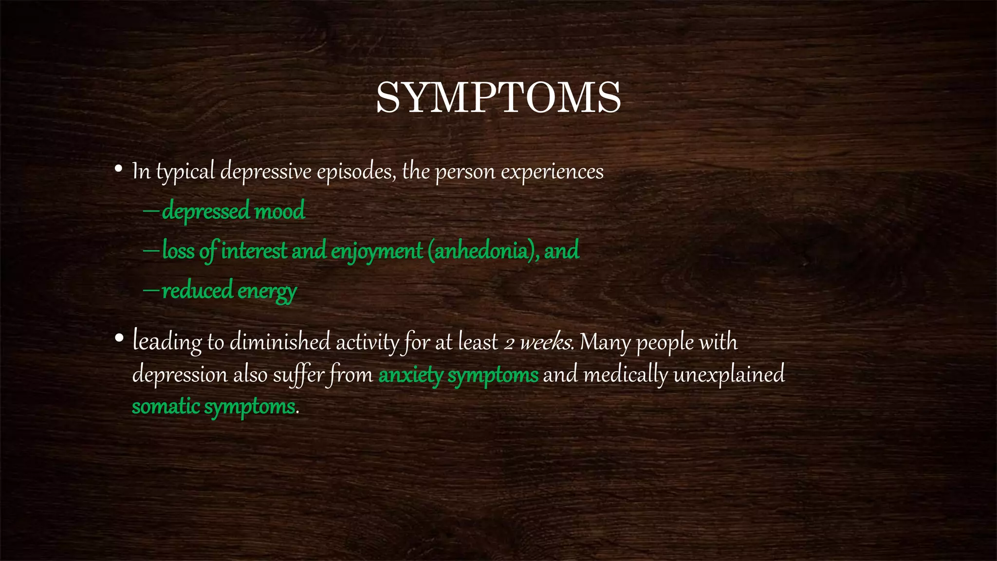 Major depressive disorders | PPTX | Mental Health | Diseases and Conditions