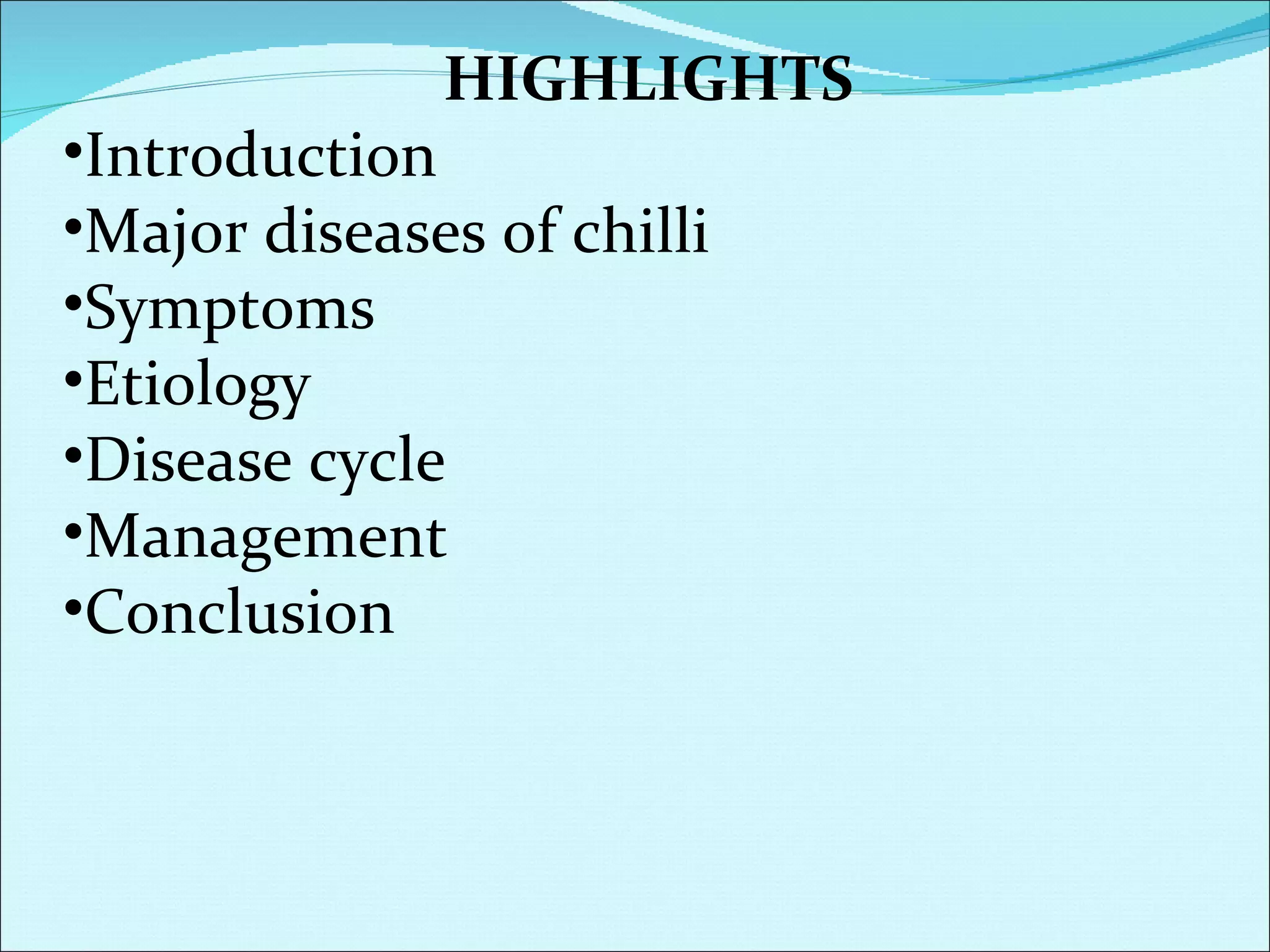 Major diseases of chilli | PPT