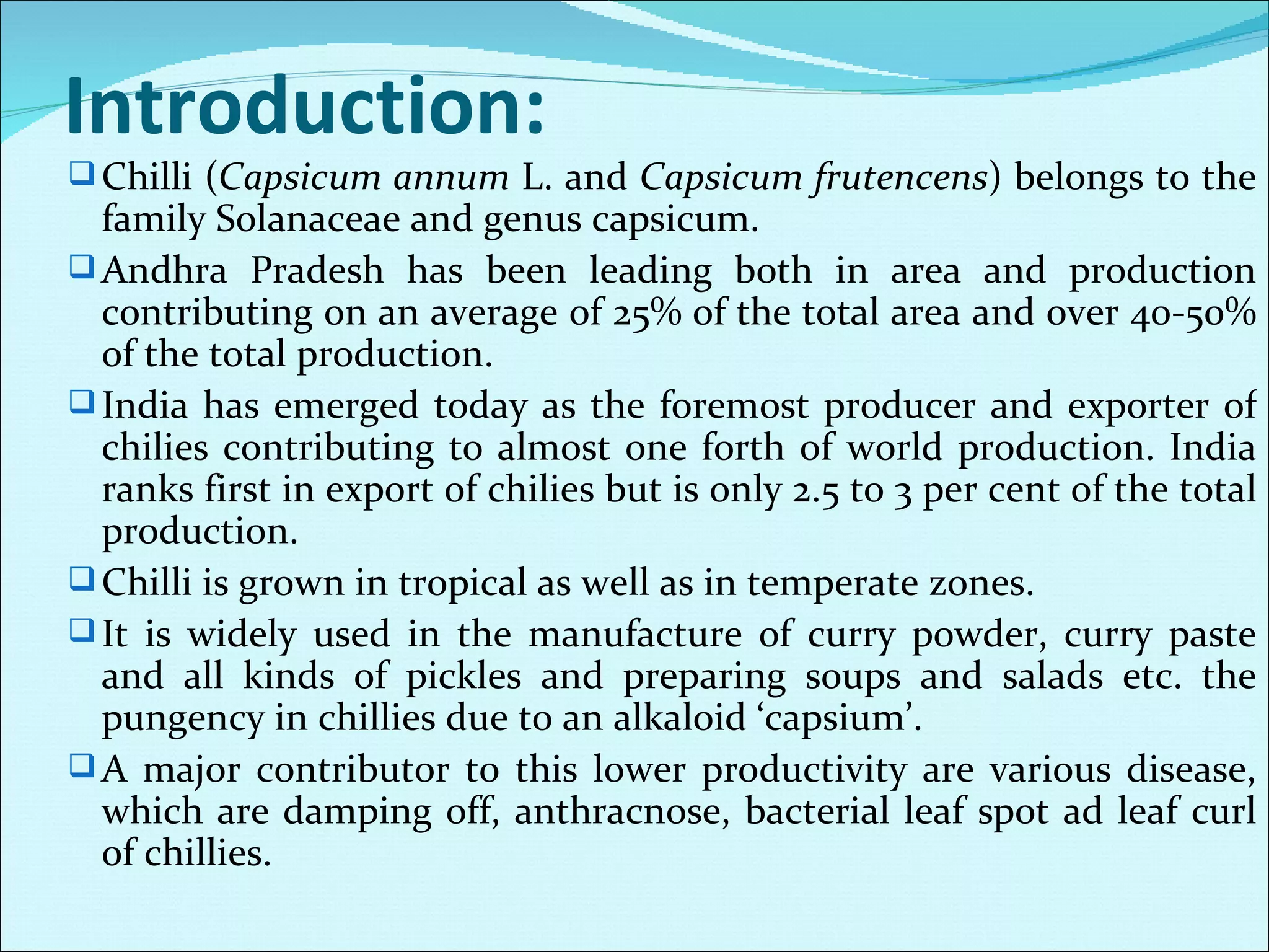 Major diseases of chilli | PPT