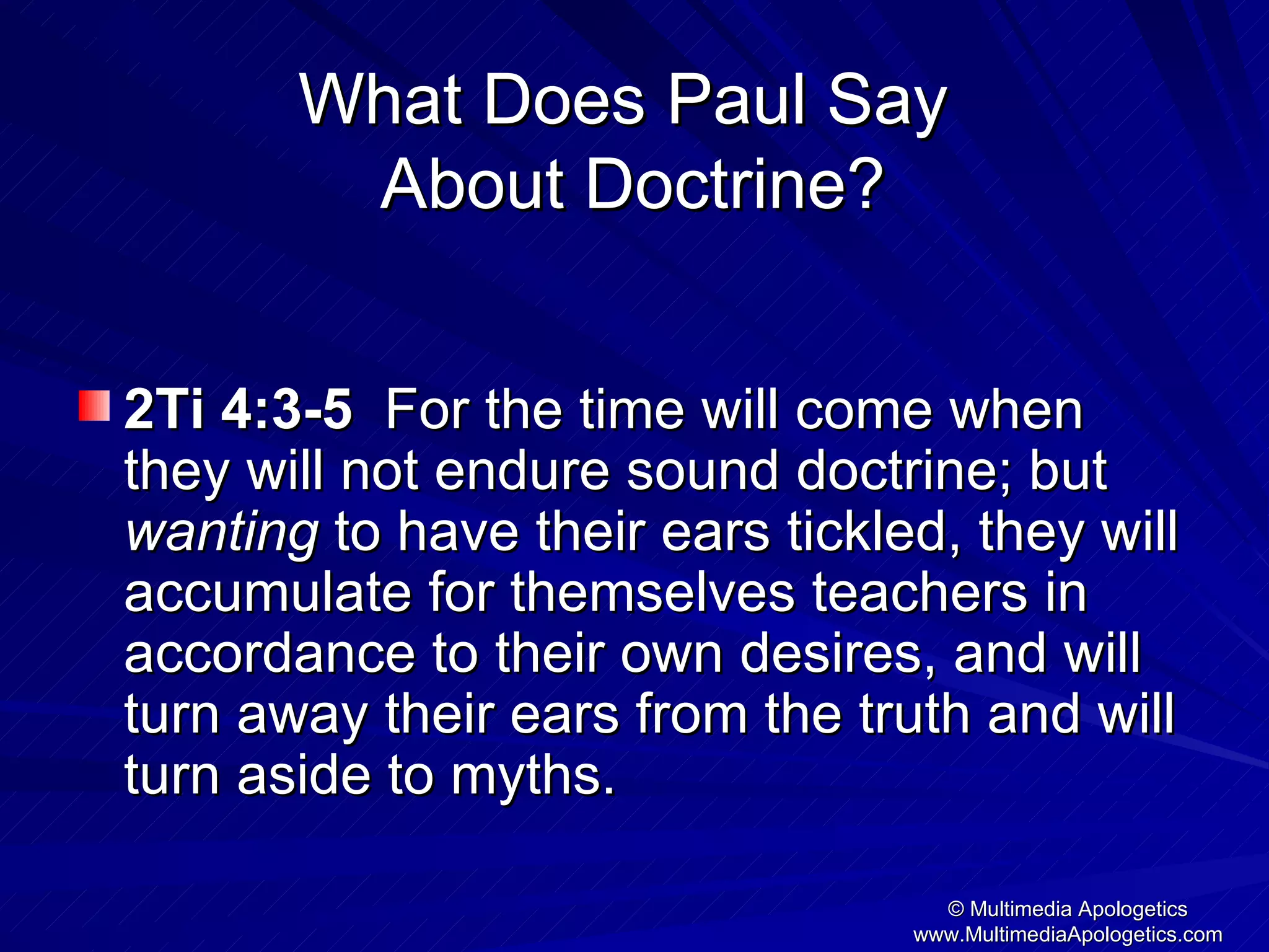 Major Doctrines Of Christianity | PPT
