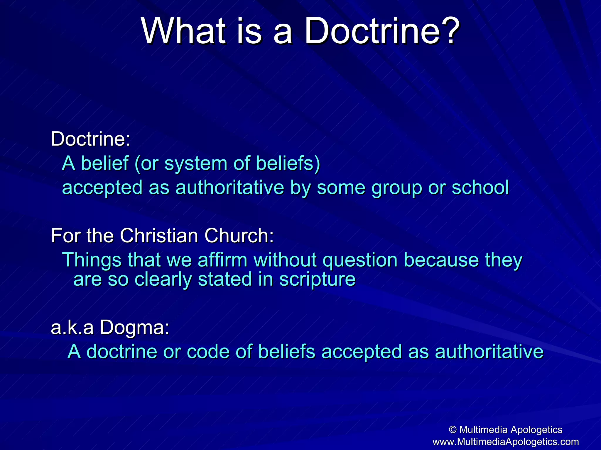 Major Doctrines Of Christianity | PPT