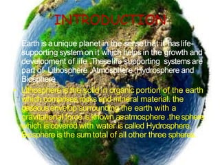 Major domains of the earth | PPTX