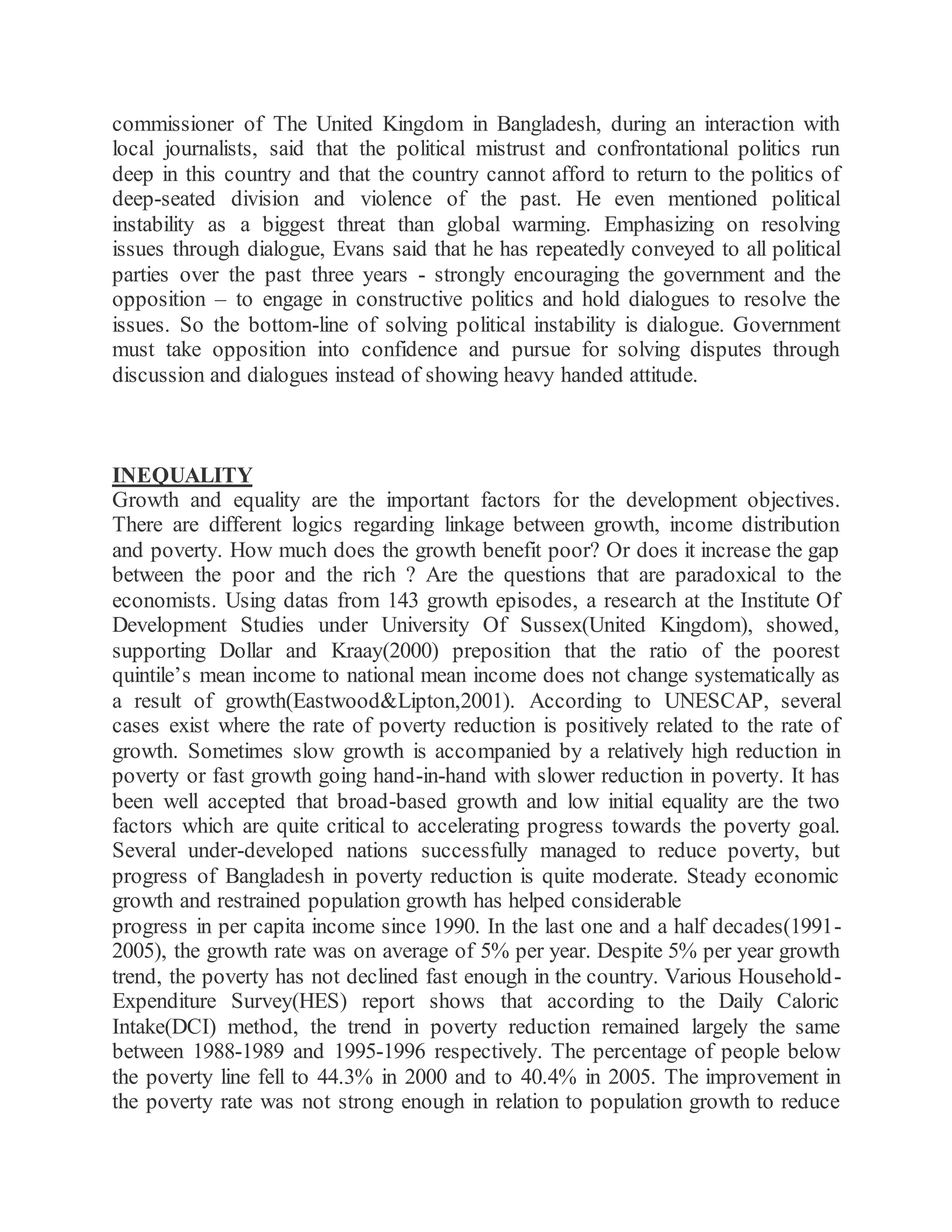 Major economic problems of bangladesh | DOCX