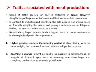 Major economic traits of cattle and buffalo | PPTX