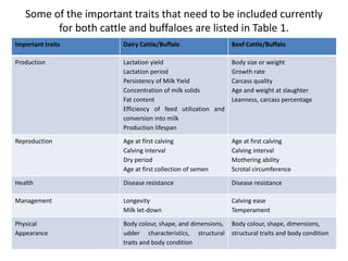 Major economic traits of cattle and buffalo | PPTX