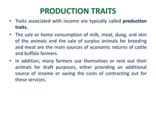 Major economic traits of cattle and buffalo | PPTX