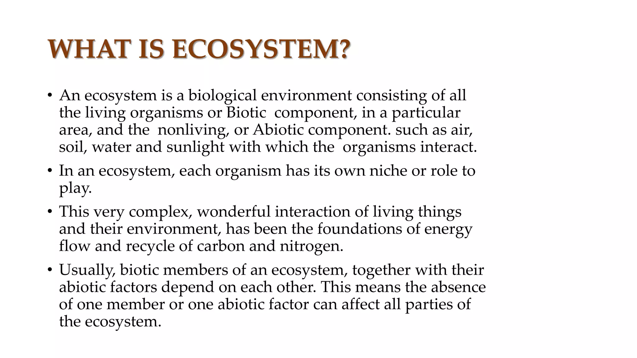 Major ecosystem | PPTX