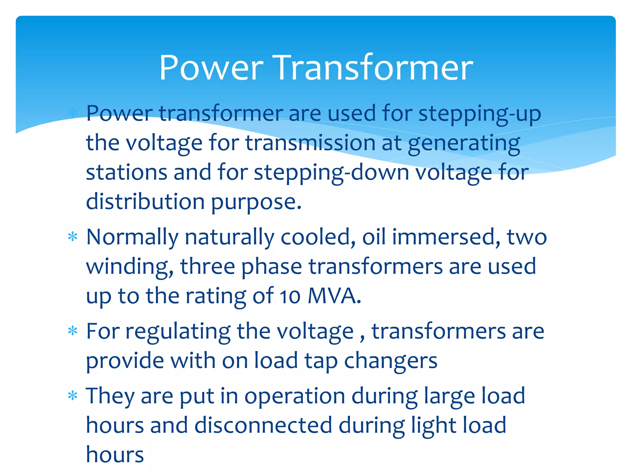 Major electrical equipment in power plants | PPTX