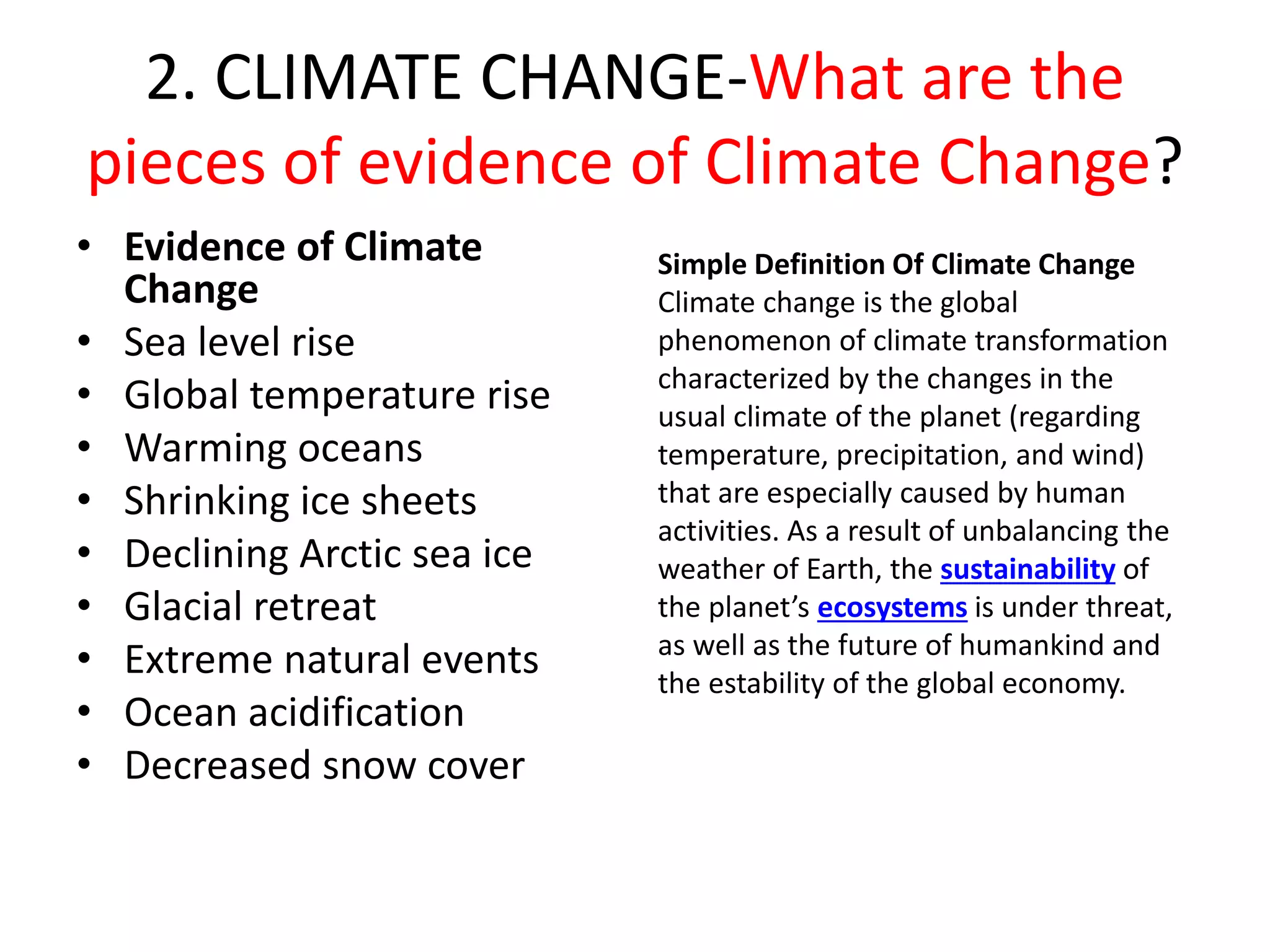 Major environmental problems and Issues of the world | PPTX