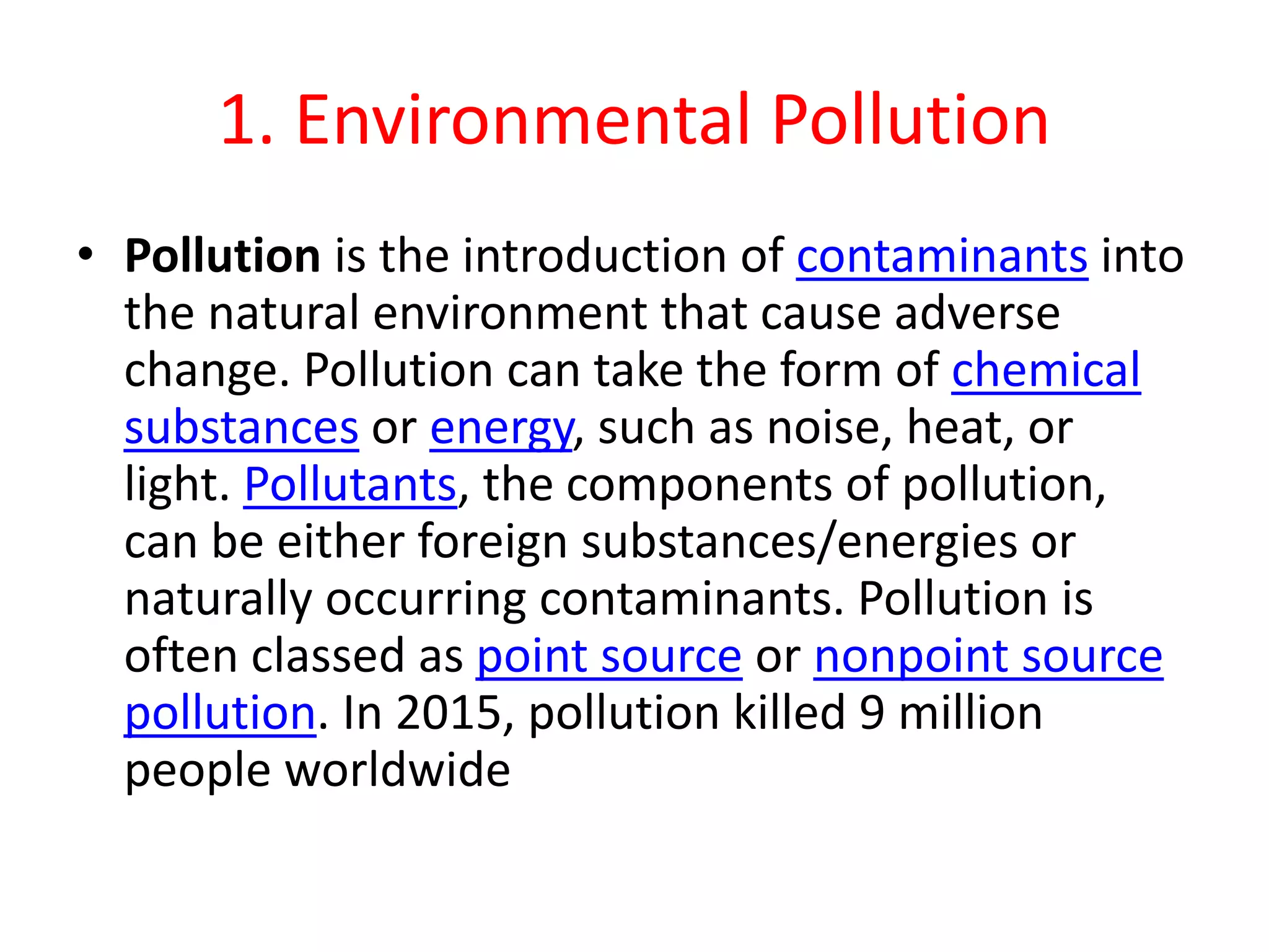 Major environmental problems and Issues of the world | PPTX