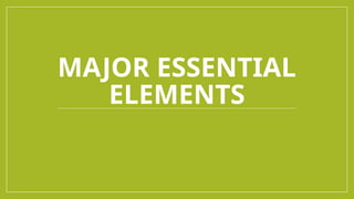 Major essential elements in Plant growth.pptx