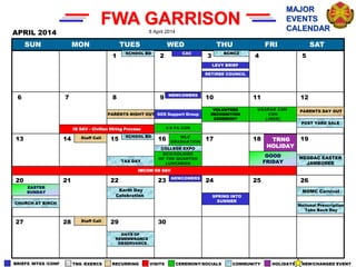 Major Events Calendar | PPTX | National & Civic Holidays | Holidays