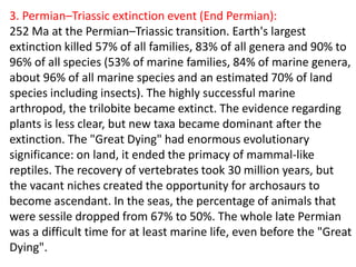 Major extinction events | PPTX