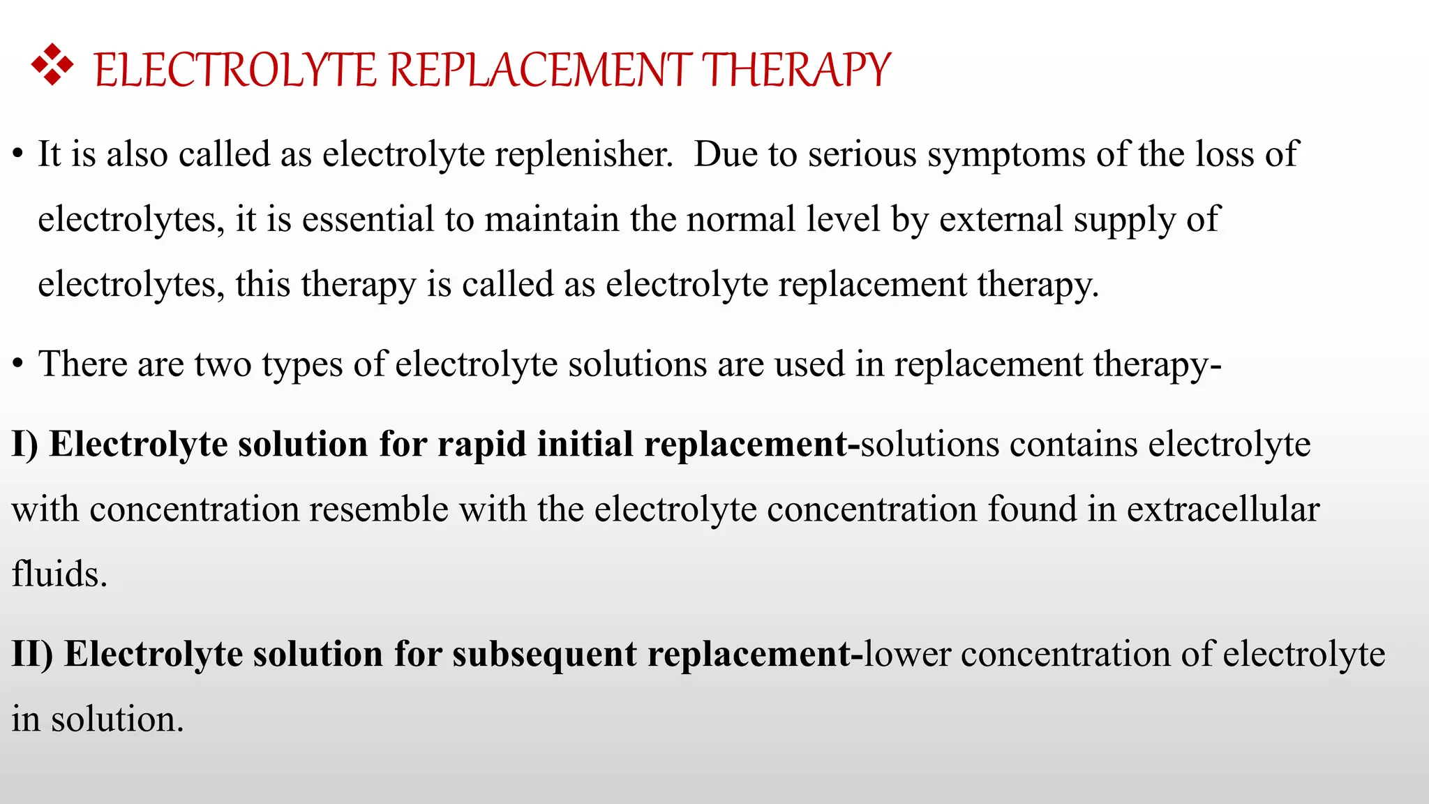 Major extra and intracellular electrolytes. Pharmaceutical Inorganic ...