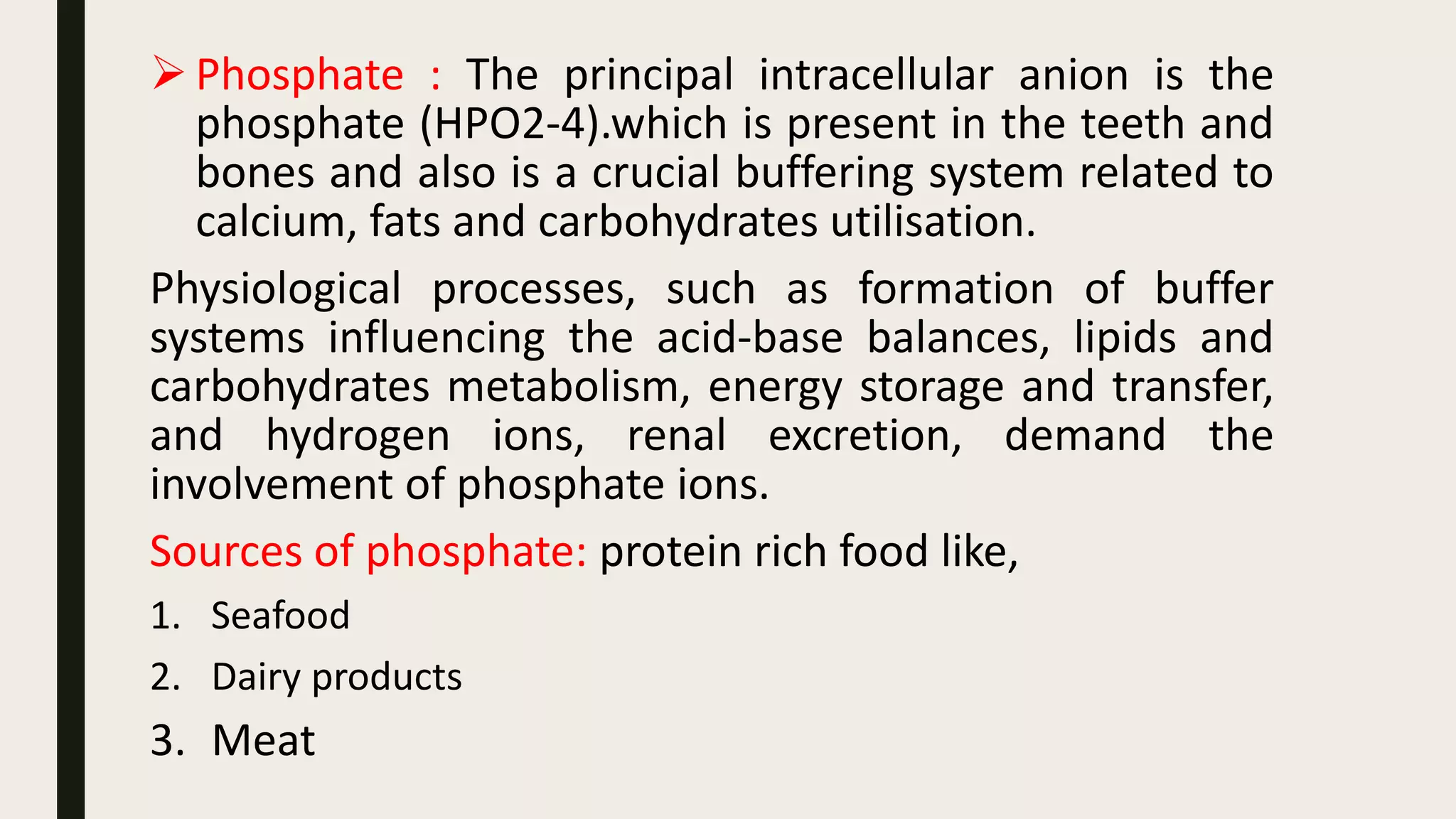 Major extracellular and intracellular electrolytes first semester b ...