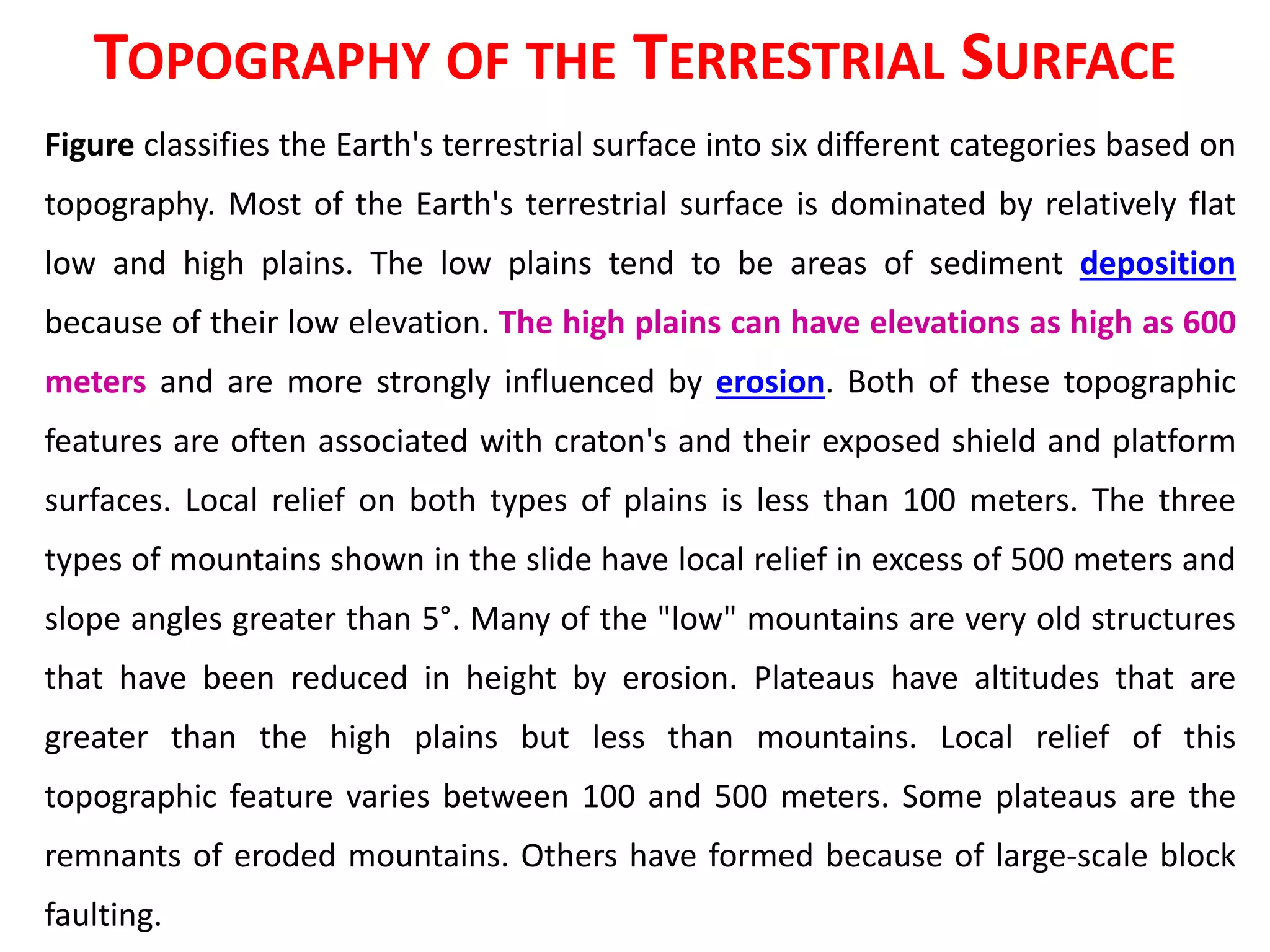 Major features of earth's surface | PPTX
