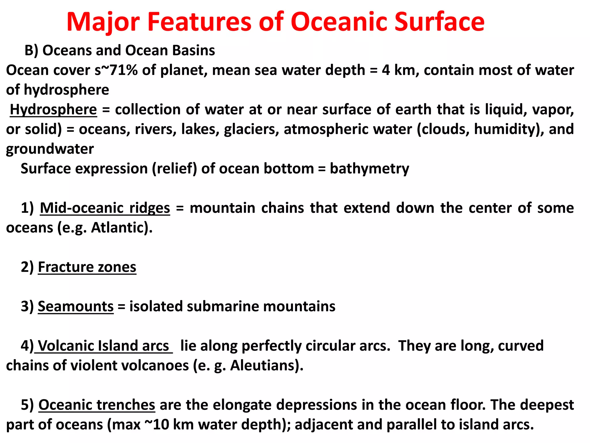 Major features of earth's surface | PPTX