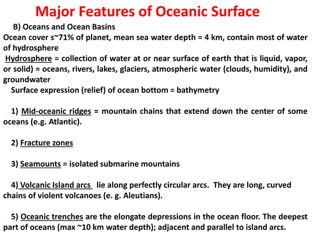 Major features of earth's surface | PPTX