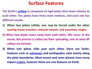 Major features of earth's surface | PPTX