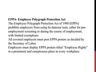 Major federal and state labor laws | PPTX