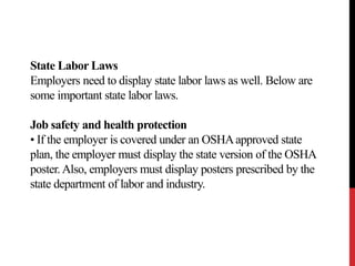 Major federal and state labor laws | PPTX