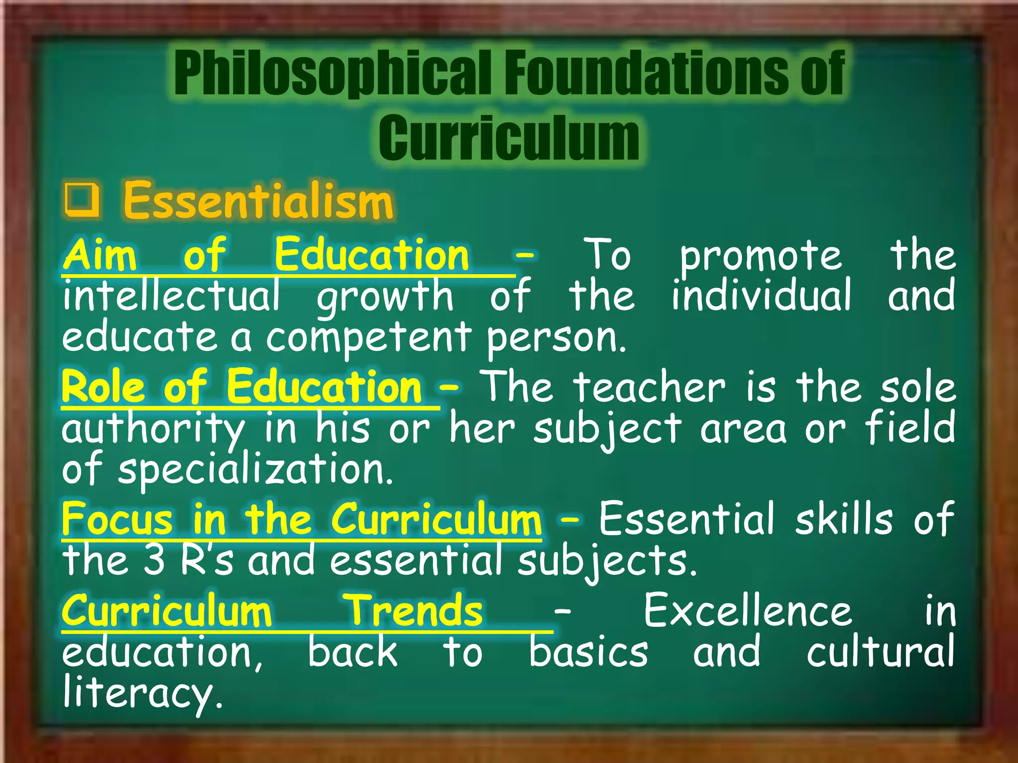 Major foundations of curriculum | PPTX