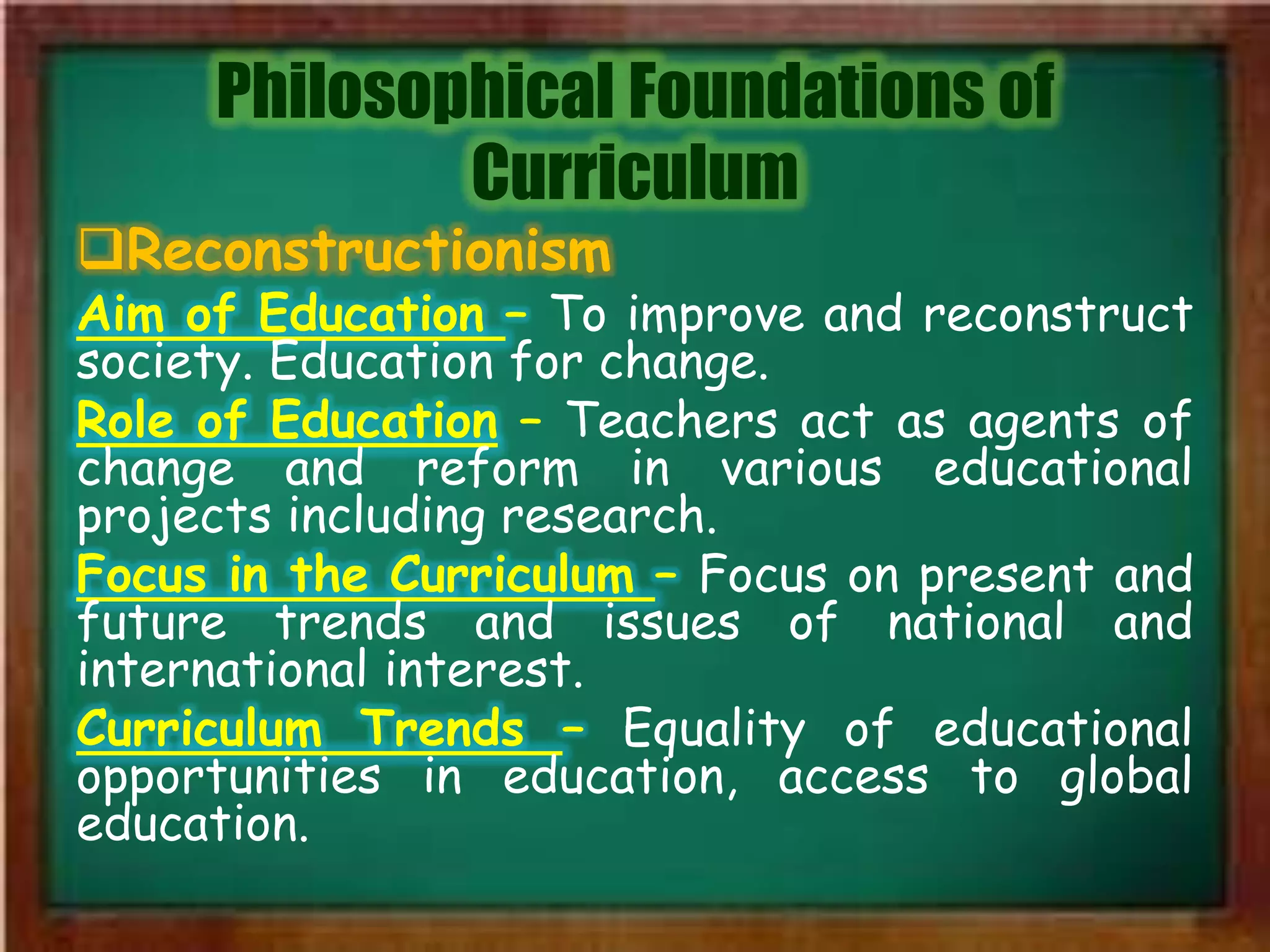 Major foundations of curriculum | PPTX