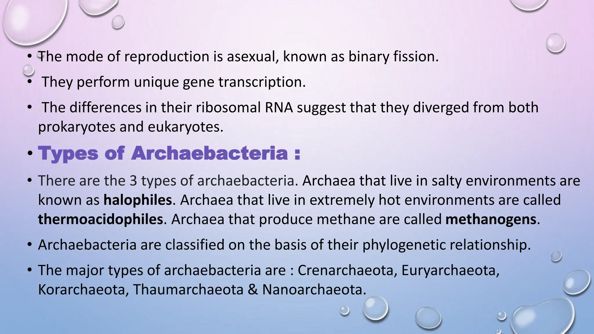 Major groups of bacteria: Spirochetes, Chlamydia, Rickettsia, nanobes ...