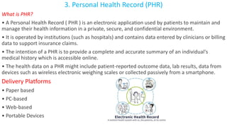 Major health care information systems (emr, ehr, phr, lhr) | PPT