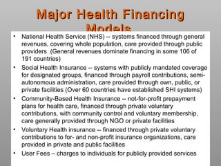 Major health financing model | PPT