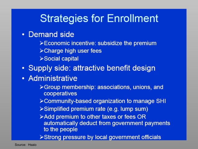 Major health financing model | PPT | Health Insurance | Insurance