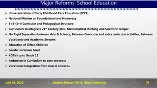 Major highlights of new education policy, 2020 | PPT