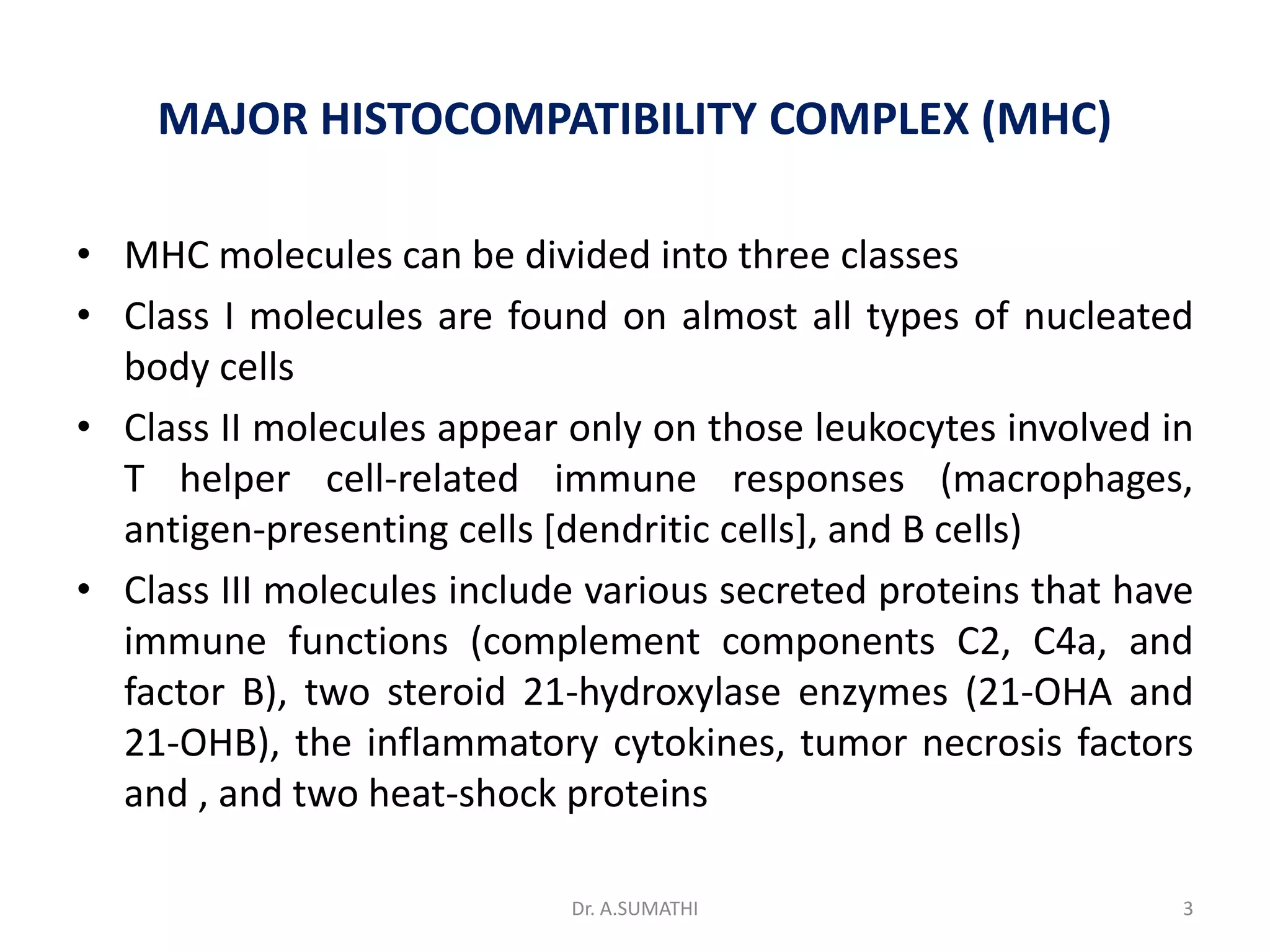 Major histocompatibility complex | PPT