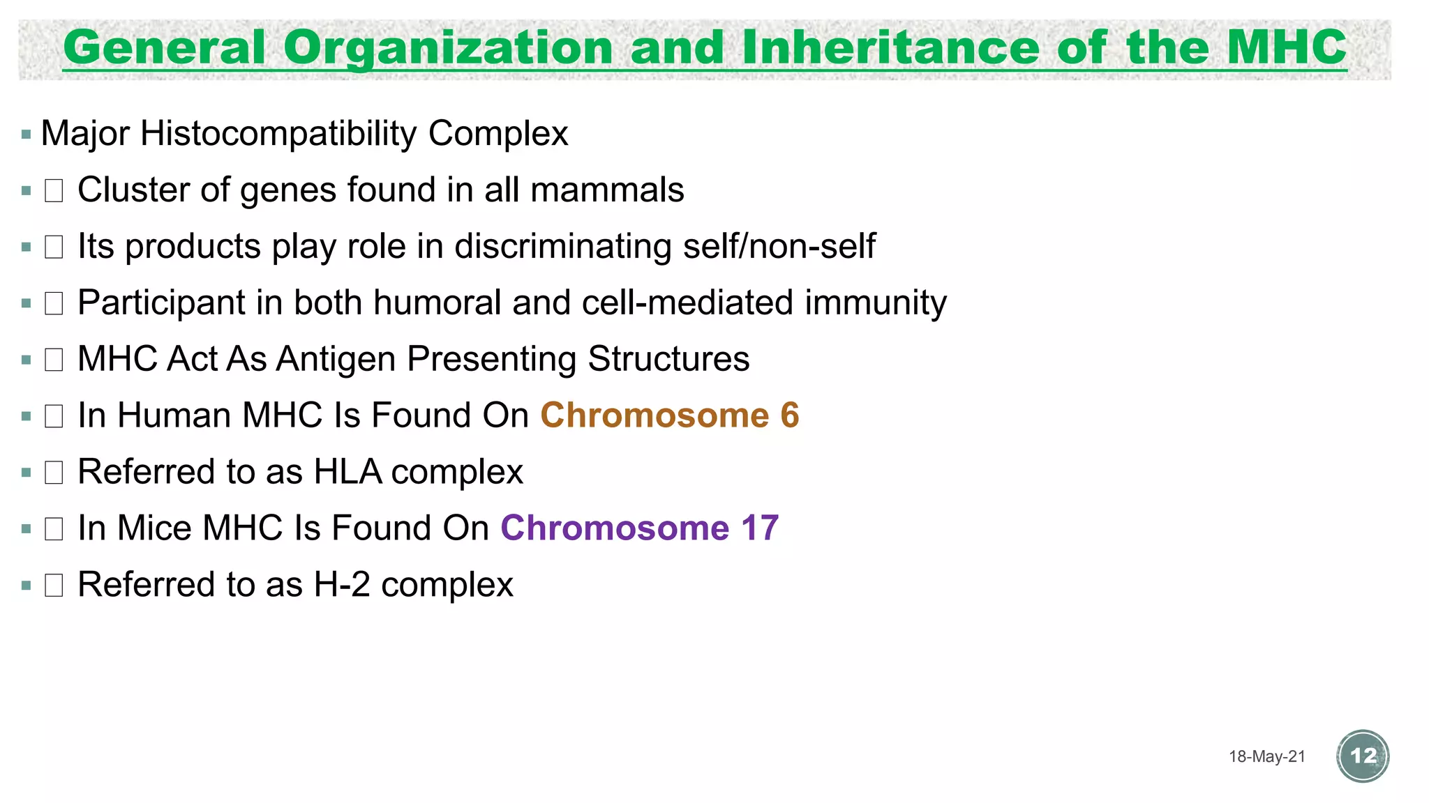 Major histocompatibility complex and antigen presentation & processing | PPT