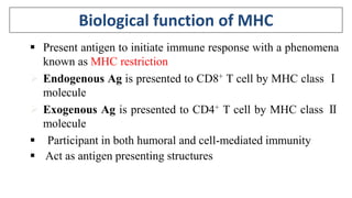 MAJOR HISTOCOMPATIBILITY COMPLEX AND HEAT SHOCK PROTEIN | PPTX