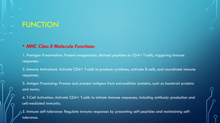 Major Histocompatibility complex immune system and immune technology | PPTX