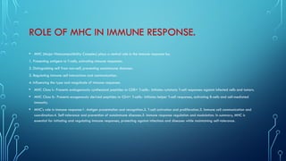 Major Histocompatibility complex immune system and immune technology | PPTX