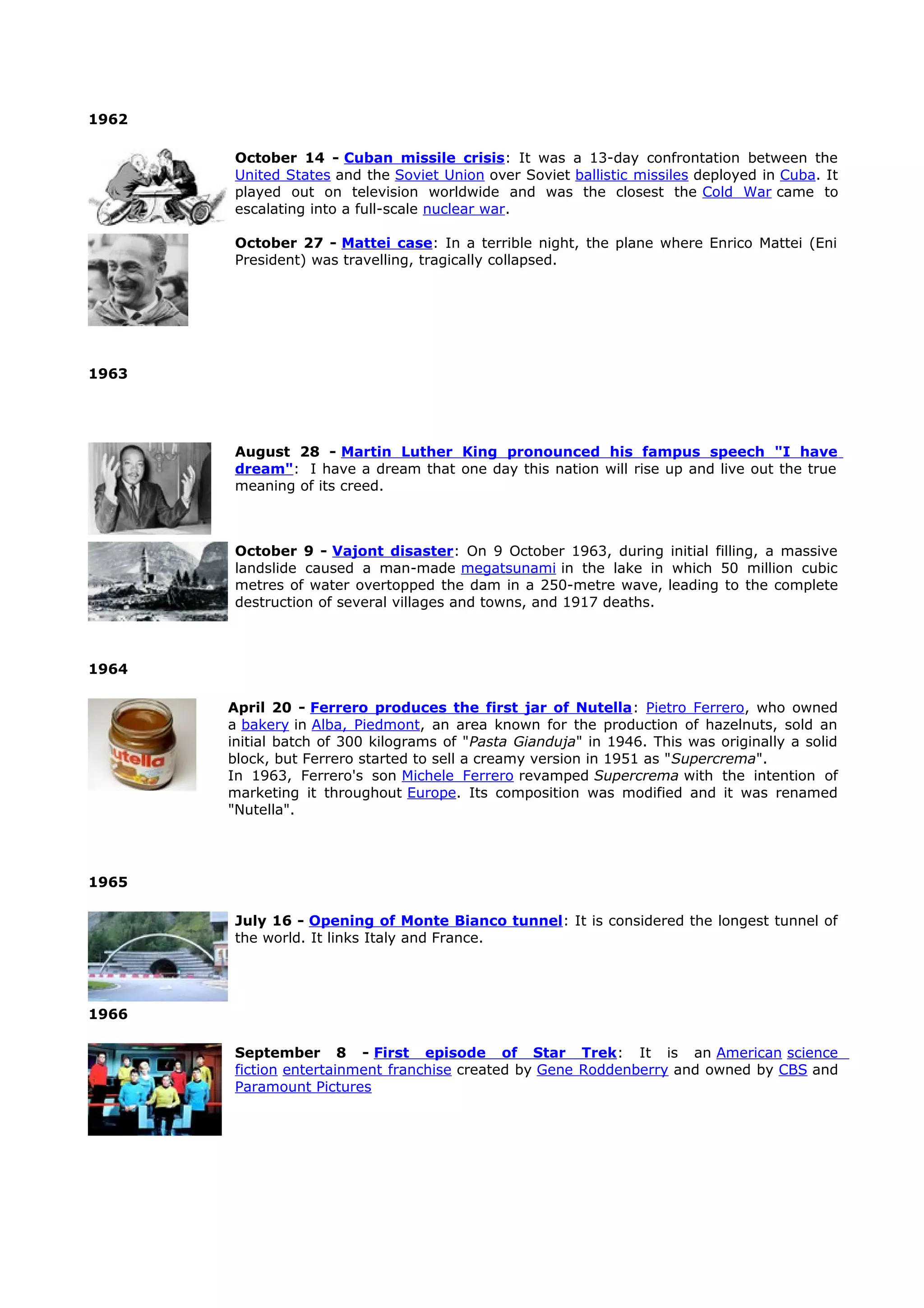 Major historical events | DOC
