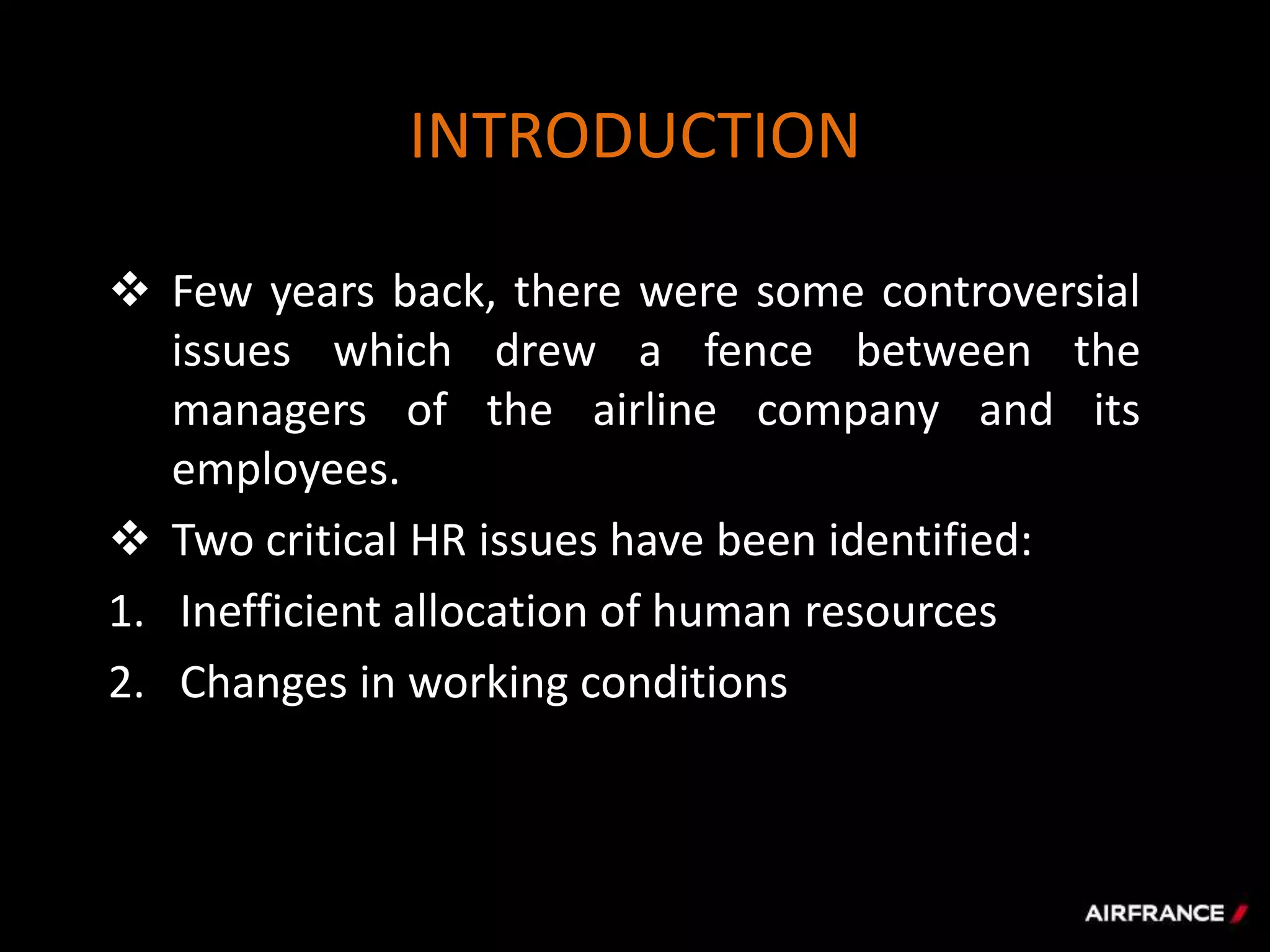 Major HRM Issues At Air France | PPTX