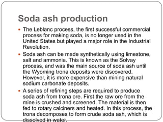 Major industrial applications of sodium carbonate | PPTX
