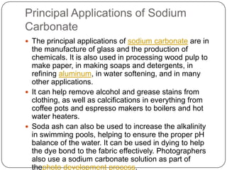 Uses Of Sodium