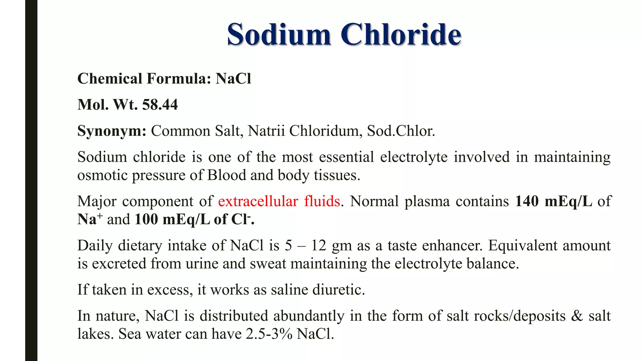 Major intra and extracellular electrolytes | PDF