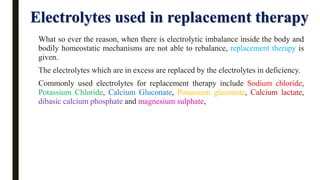 Major intra and extracellular electrolytes | PDF