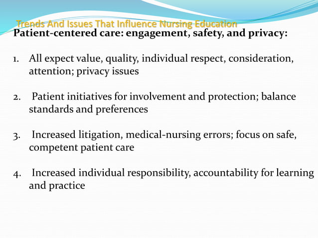 Major issues and trends in nursing education | PPTX