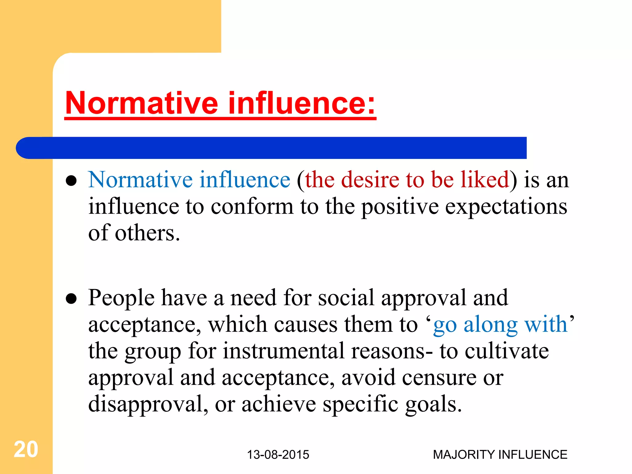 Majority influence conformity | PPTX