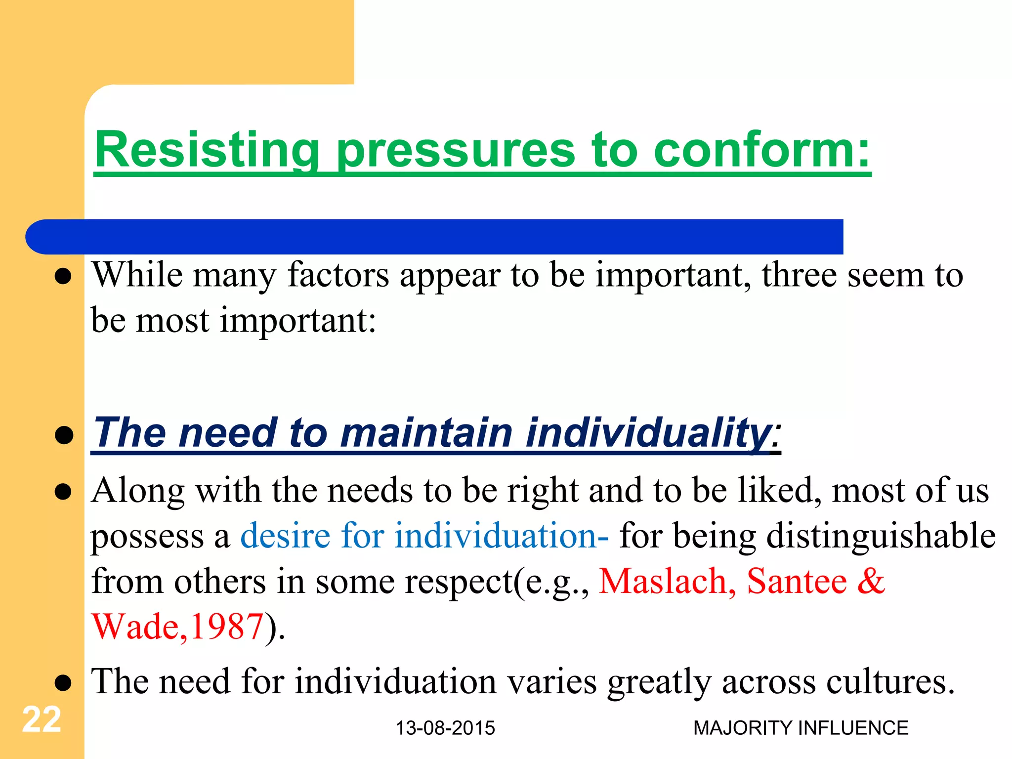 Majority influence conformity | PPTX