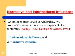 Majority influence conformity | PPTX