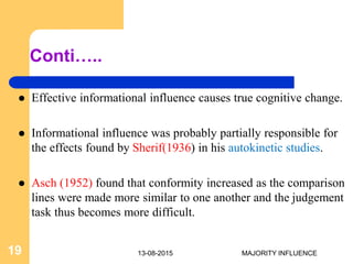 Majority influence conformity | PPTX