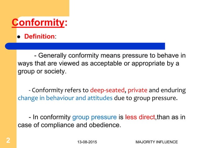 Majority influence conformity | PPTX